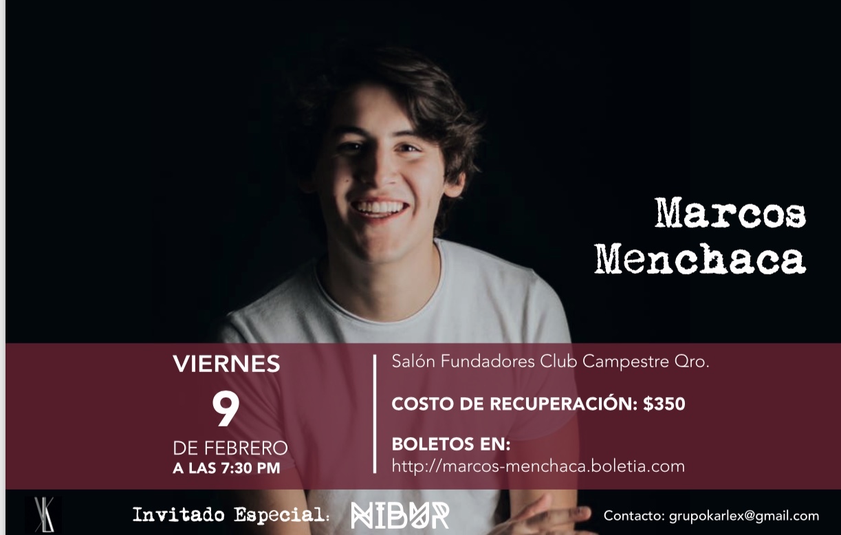 Compra boletos para Marcos Menchaca - Boletia